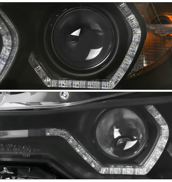 For 12-15 BMW F30 3-Series 4dr HID+AFS LED Black Projector Headlight w ...