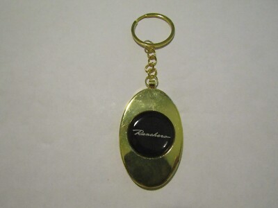 1957 - 1979 FORD RANCHERO "RANCHERO" SCRIPT EMBLEM LOGO KEYCHAIN GOLD ...