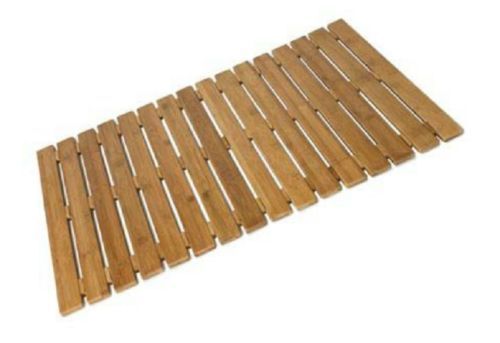 Bamboo Folding Bath Mat Non Slip Wooden Rug Slated Duck Board Bath ...