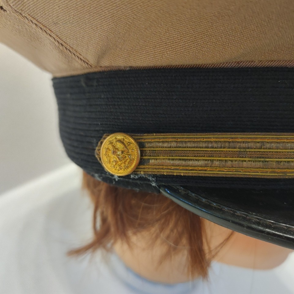Vintage Vet WWII US Navy USN officer visor cap hat named WW2 Commander ...