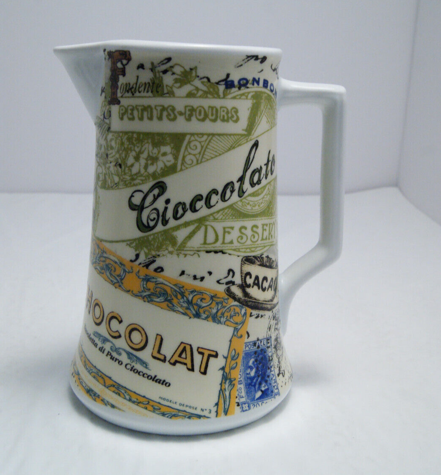 Hot Cocoa Chocolate Pot Cioccolato Ceramic Pitcher Designed in USA by ...