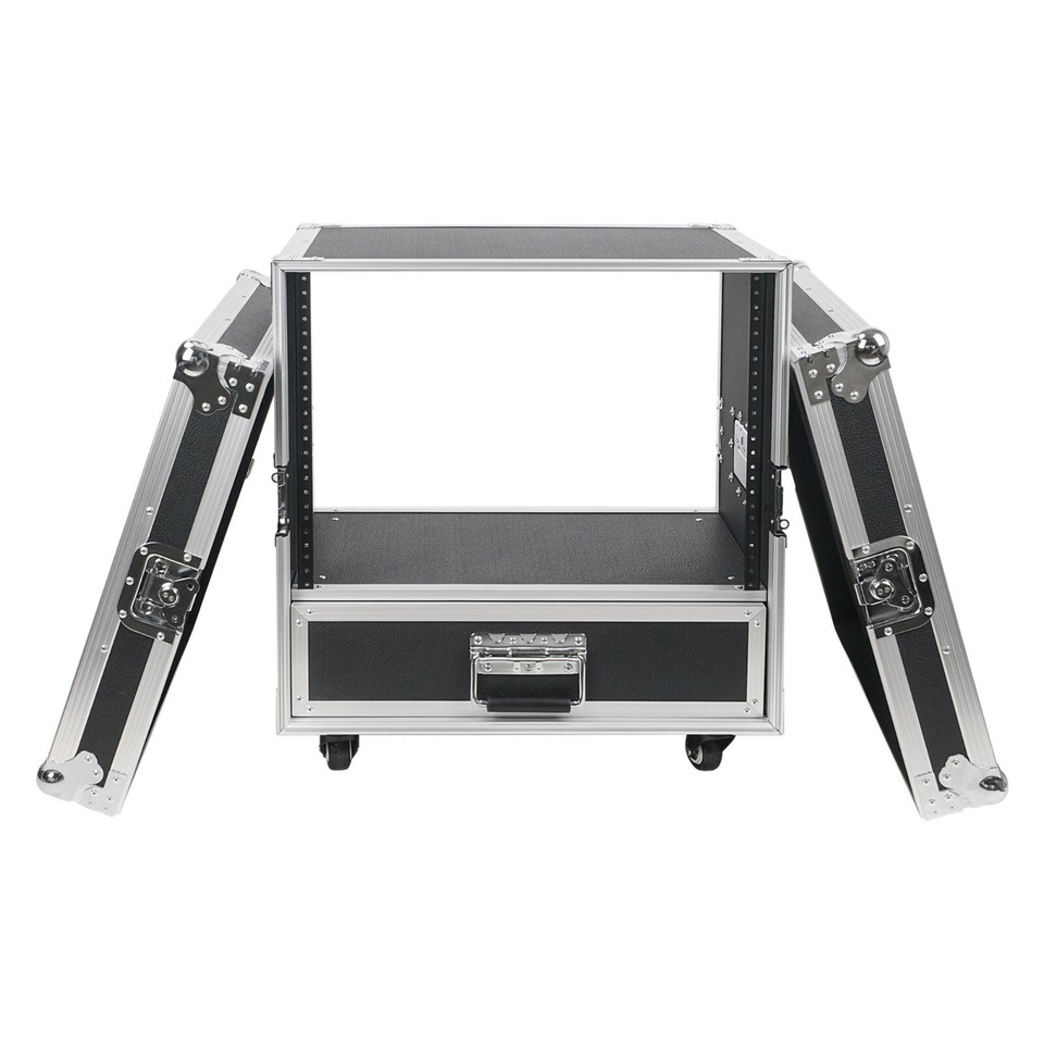 Sound Town 8U Rack Case 2U Drawer for 19" Amps/Mixers/Mic Receivers ...