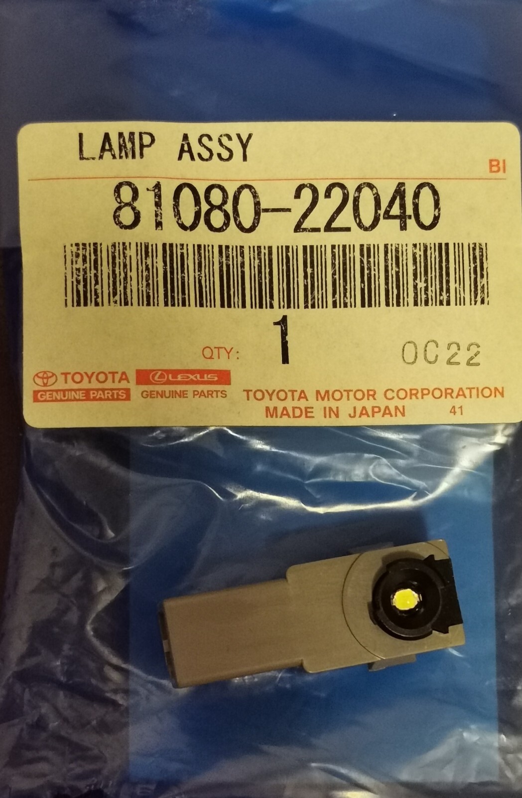 81080-22040 GENUINE OEM Toyota LAMP ASSY, INTERIOR ILLUMINATION ...