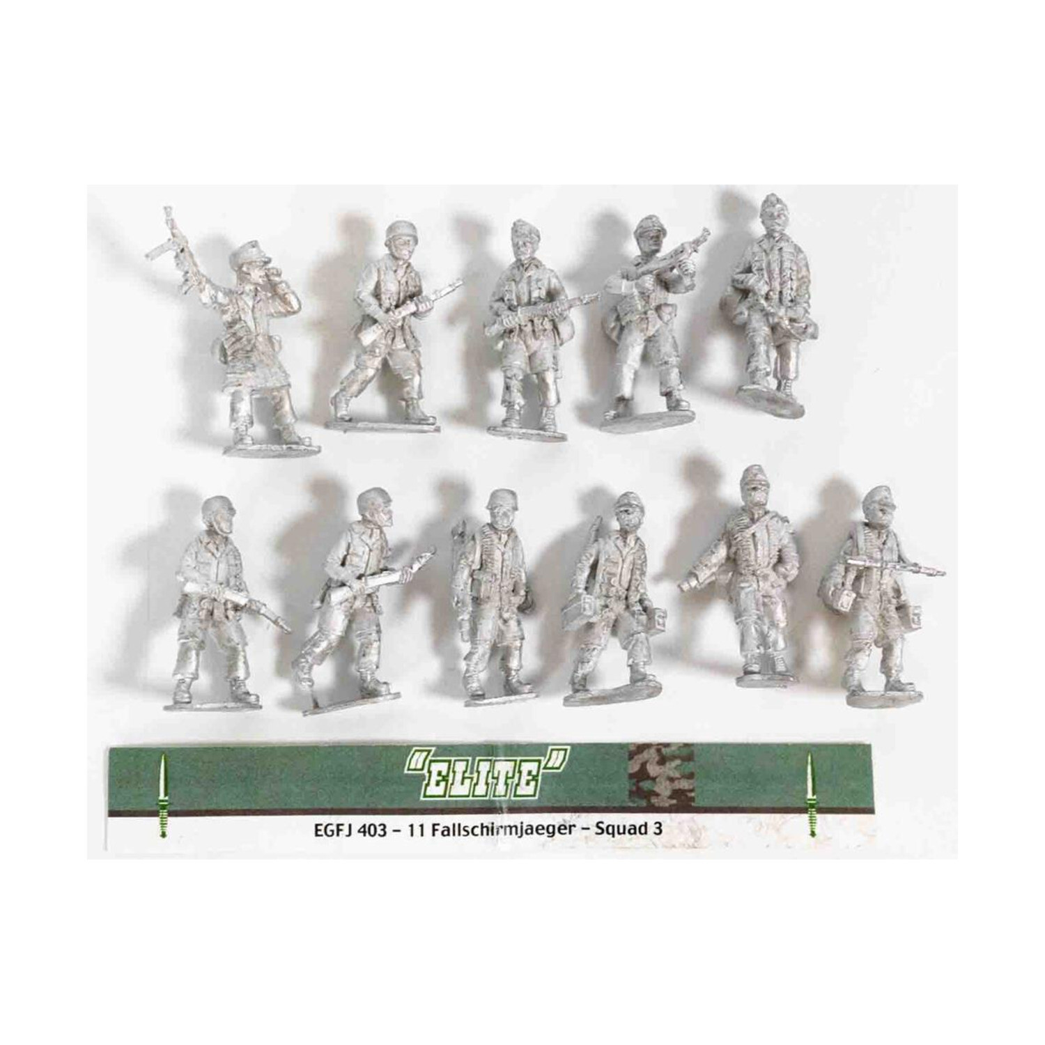 Offensive Miniatures WW2 Germans 28mm Fallschirmjaeger Squad 3 Pack New ...