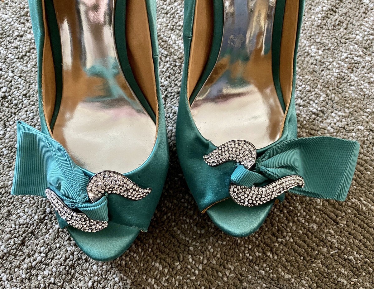 Turquoise Shoes For Wedding Brides Lower Portion With Visible