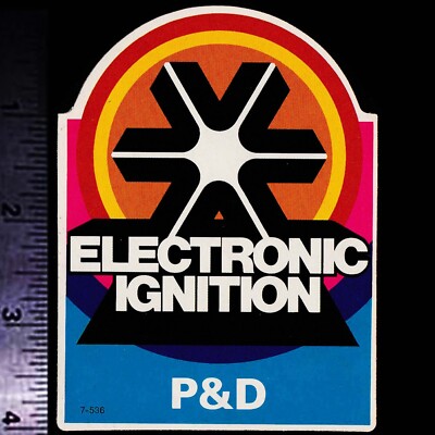 P & D Electronic Ignition - Original Vintage 1960's 70's Racing Decal ...