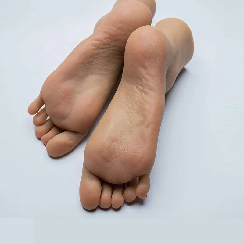 Female Mannequin Foot Simulation Silicone Feet Model Nail Art Practice ...