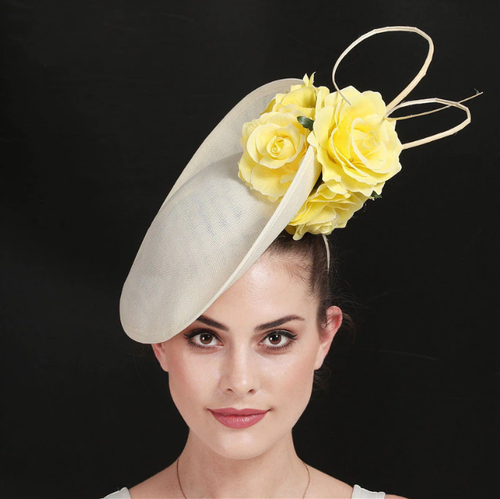 Fancy England Wedding Cocktail Fascinator Stylish Flower Big Hat Hair ...