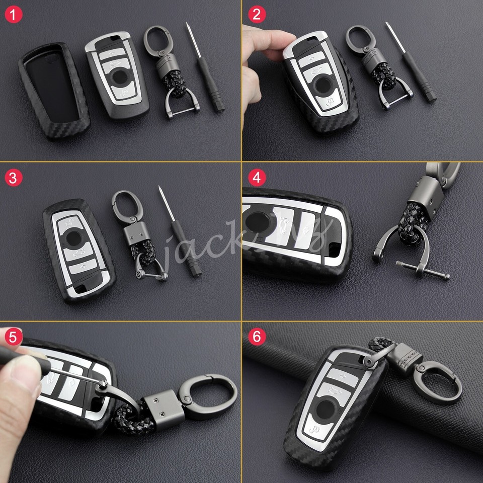 Carbon Fiber Key Fob Case Cover For BMW F20 F21 F30 F34 F36 F10 F07 F25 ...
