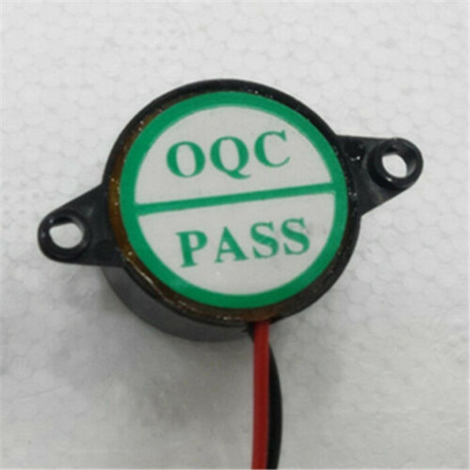 22mm Black Piezo Electronic Tone Buzzer Alarm Continuous Beep DB ...