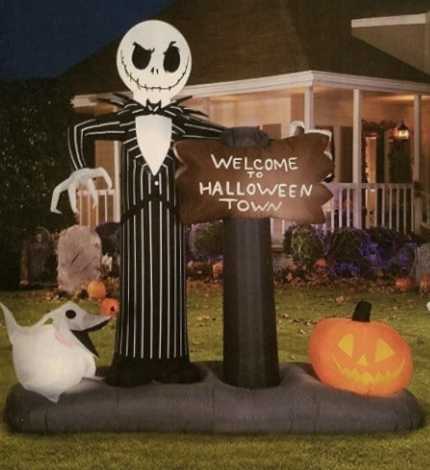 6' Jack Skellington Zero "Welcome To Halloween Town" Halloween ...