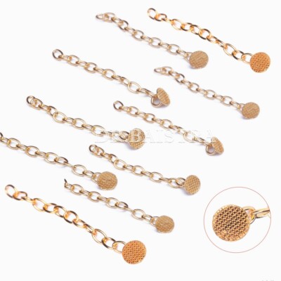 10PCS/Pack Dental Orthodontic Traction Chain Golden Gold Plated Round ...