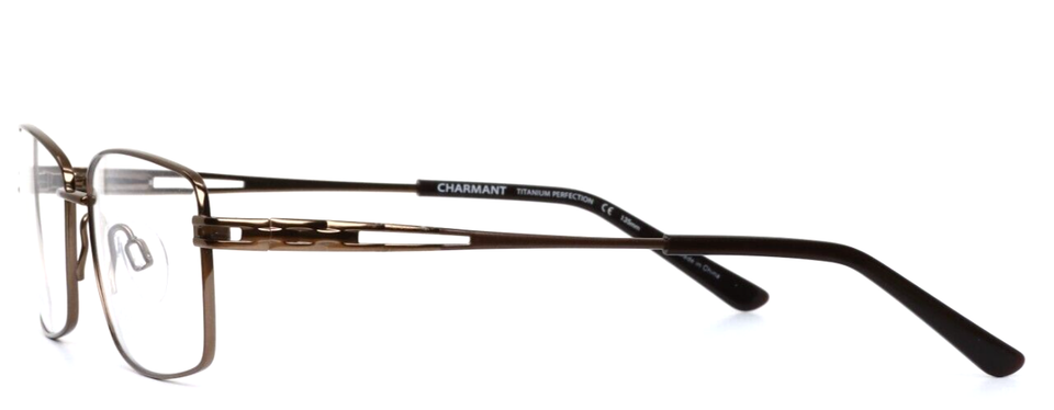 CHARMANT CH12163 BR Brown Womens Rectangle Full Rim Eyeglasses 53-17 ...