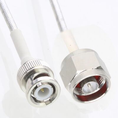 RF cable BNC male Nickel to N plug RG402 .141" Semi-Flexible Tinned ...