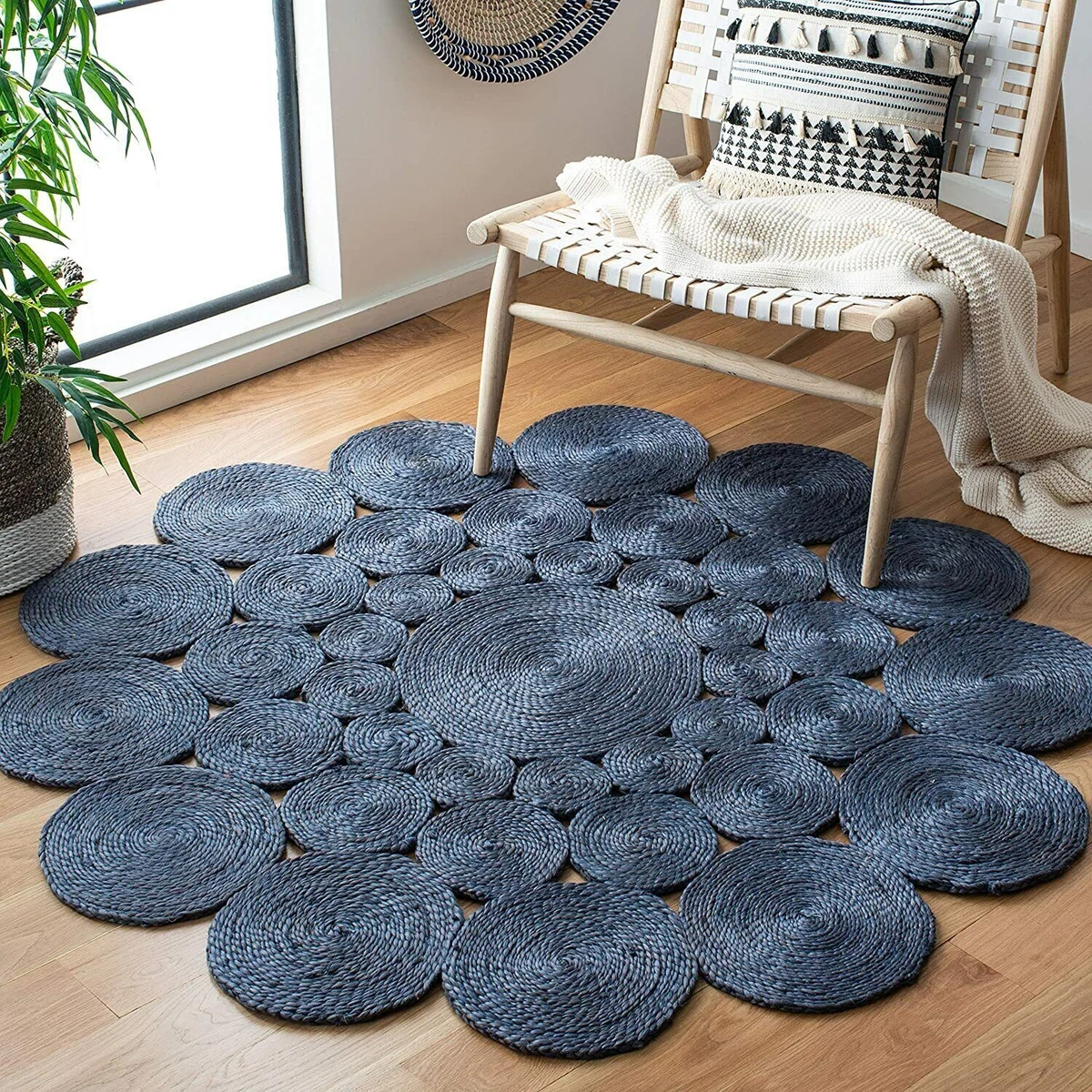 Blue Round Area Rugs