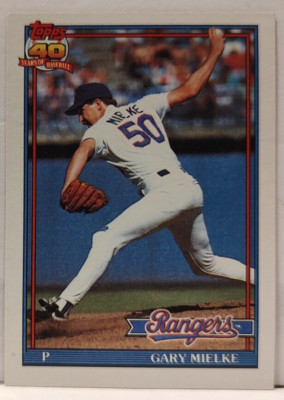 1991 Topps - A* before copyright, Bold 40th Anniversary Logo #54 Gary ...
