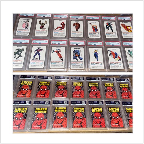 1977 MARVEL SUPERHEROES TOP TRUMPS CARD GAME PSA LOT OF 14 PSA 9 MINT ...