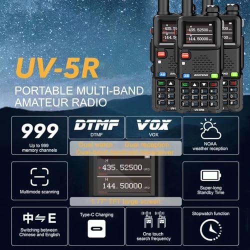 Baofeng UV-5RM 10W Long Range Handheld Ham Radio UHF VHF DTMF VOX NOAA 999CH | eBay