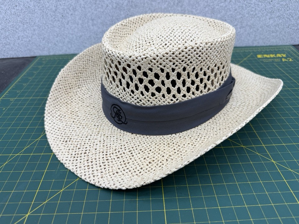 Greg Norman Signature Straw Hat w/ Embroidered Rancho San Lucas Band ...