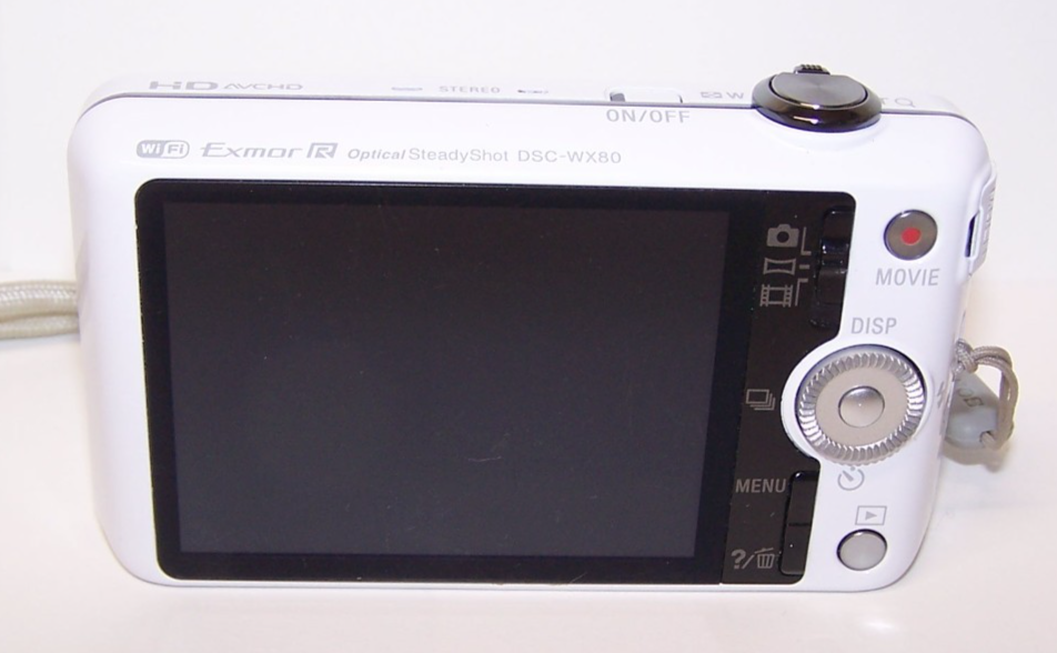 Sony Cyber Shot DSC-WX80 16.2MP Digital Camera White w/ Charger ...