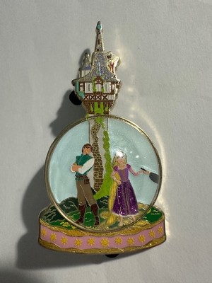 DEC Tangled Snow Globe Pin Series LE 250 with Rapunzel Flynn Disney Pin ...