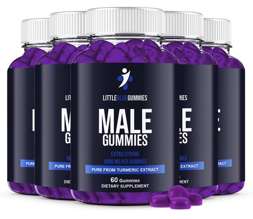 (5 BOTTLE) Little Blue Gummies Get It Up Every Day-Male Gummies- Extra ...