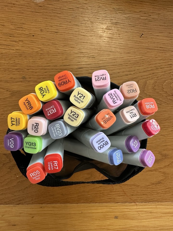 COPIC CLASSIC MARKER PENS 214 SET - PROFESSIONAL MANGA ARCHITECTURAL ...