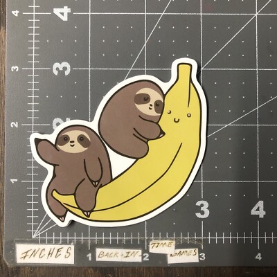 Cute Sloths Adult Humor Sticker For Guitar Phone Ect Gloss25 | eBay