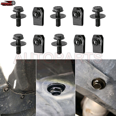 5 Set Car Body Bolts &U-nut Clip M6 For Buick Chevrolet Kia Mazda ...