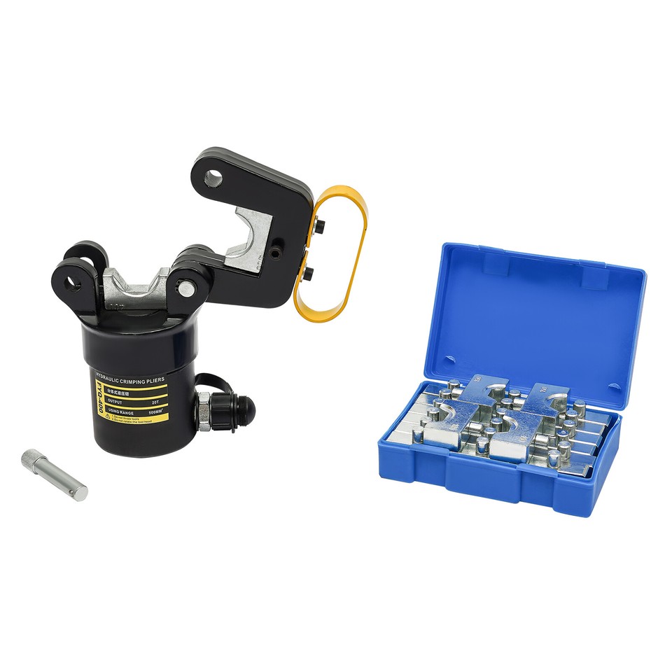 20T Hydraulic Crimper Plier Cable Wire Rope Terminal Crimping Tool+12 ...