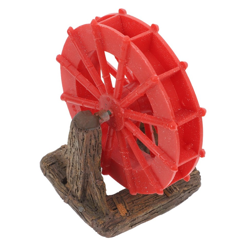Fish Tank Rotating Wheel Accessory Aquarium Moving Water Scene Prop ...