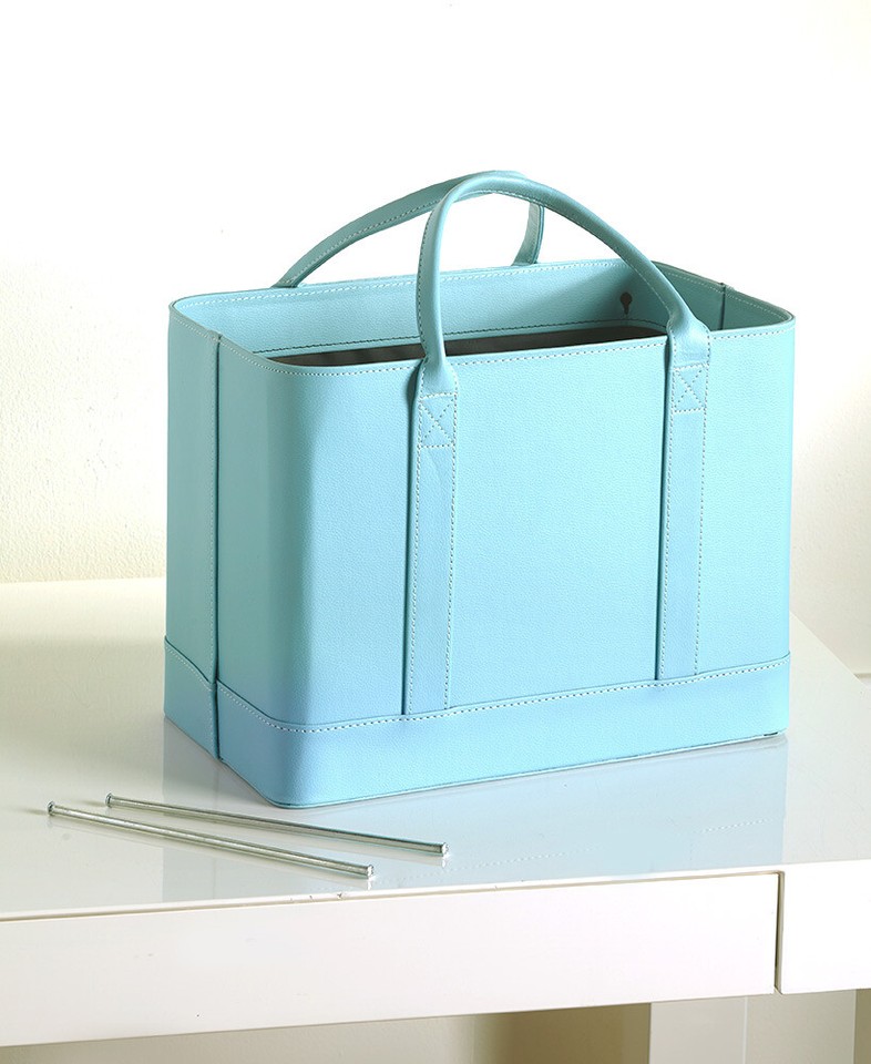 Chic File Folder Organizer Tote - Double Handled Portable Document ...