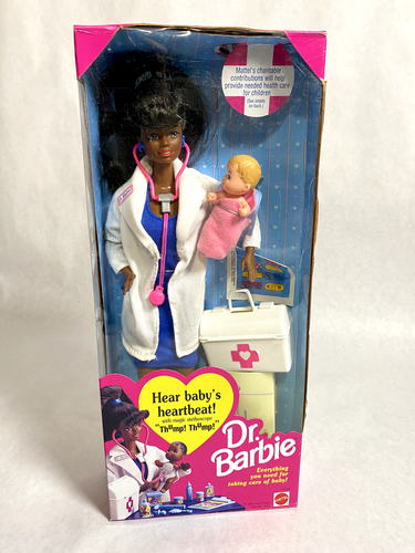 Vintage 1993 Doctor Barbie African American Mattel 11814 Factory Sealed ...