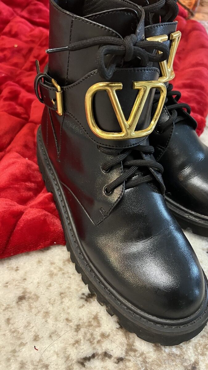 Valentino Garavani VLogo Combat Ankle Boots US 6.5M 36.5 Valentino Garavani VLogo Combat Ankle Boots US 6.5M 36.5