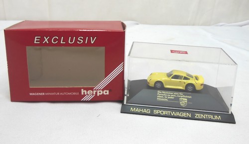 Herpa Exclusivo Porsche 959 Amarillo Modelo 1:87 Mahag Coche Deportivo ...