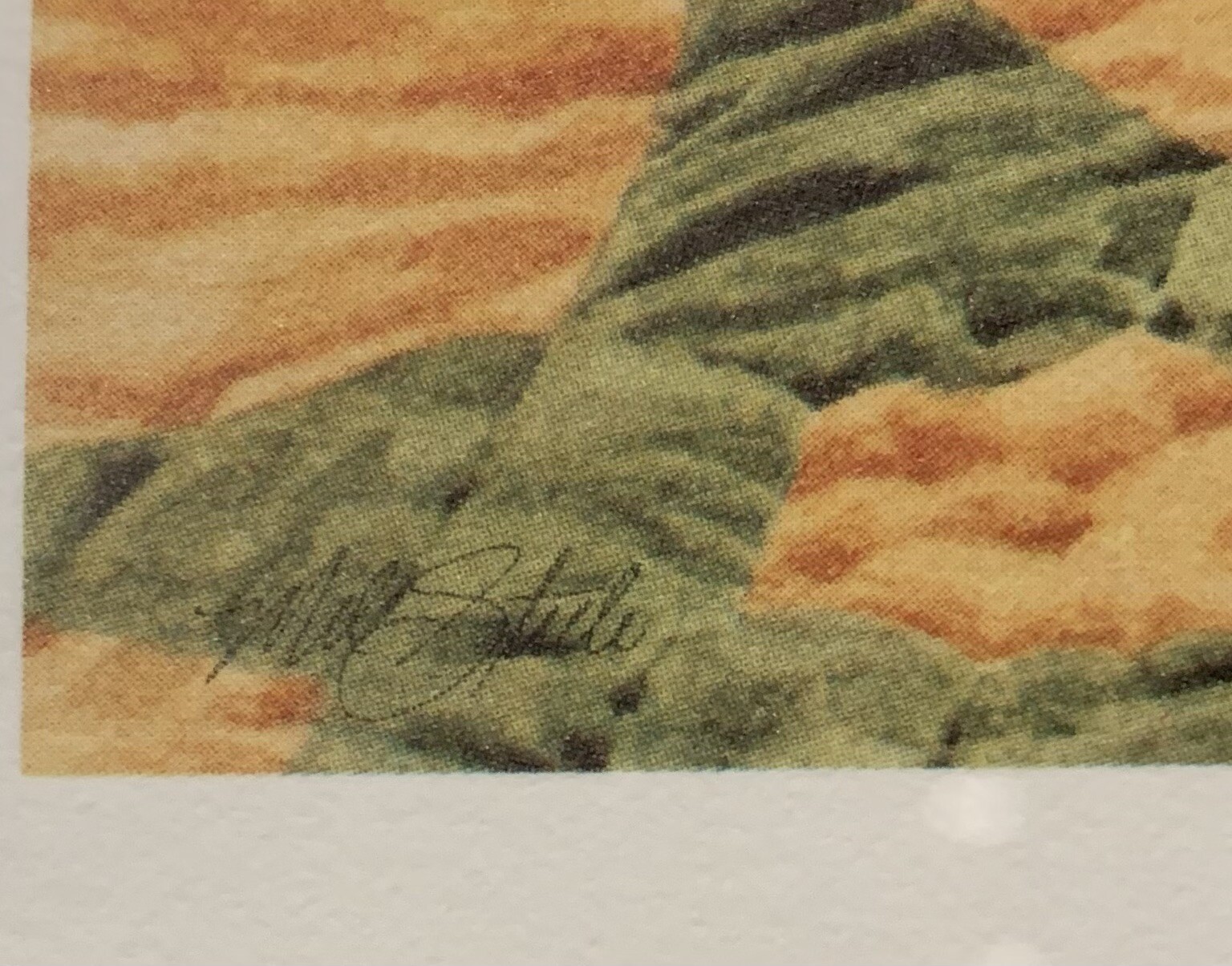 Hand Signed Framed Art Print by Mel Steele Double Matted Picnic ...