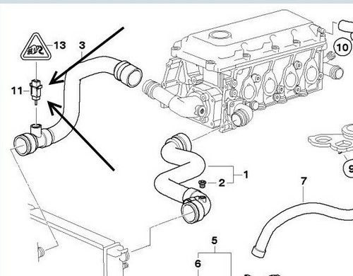 NEW BMW Genuine Cooling System Water Hose Temperature Sensor ...