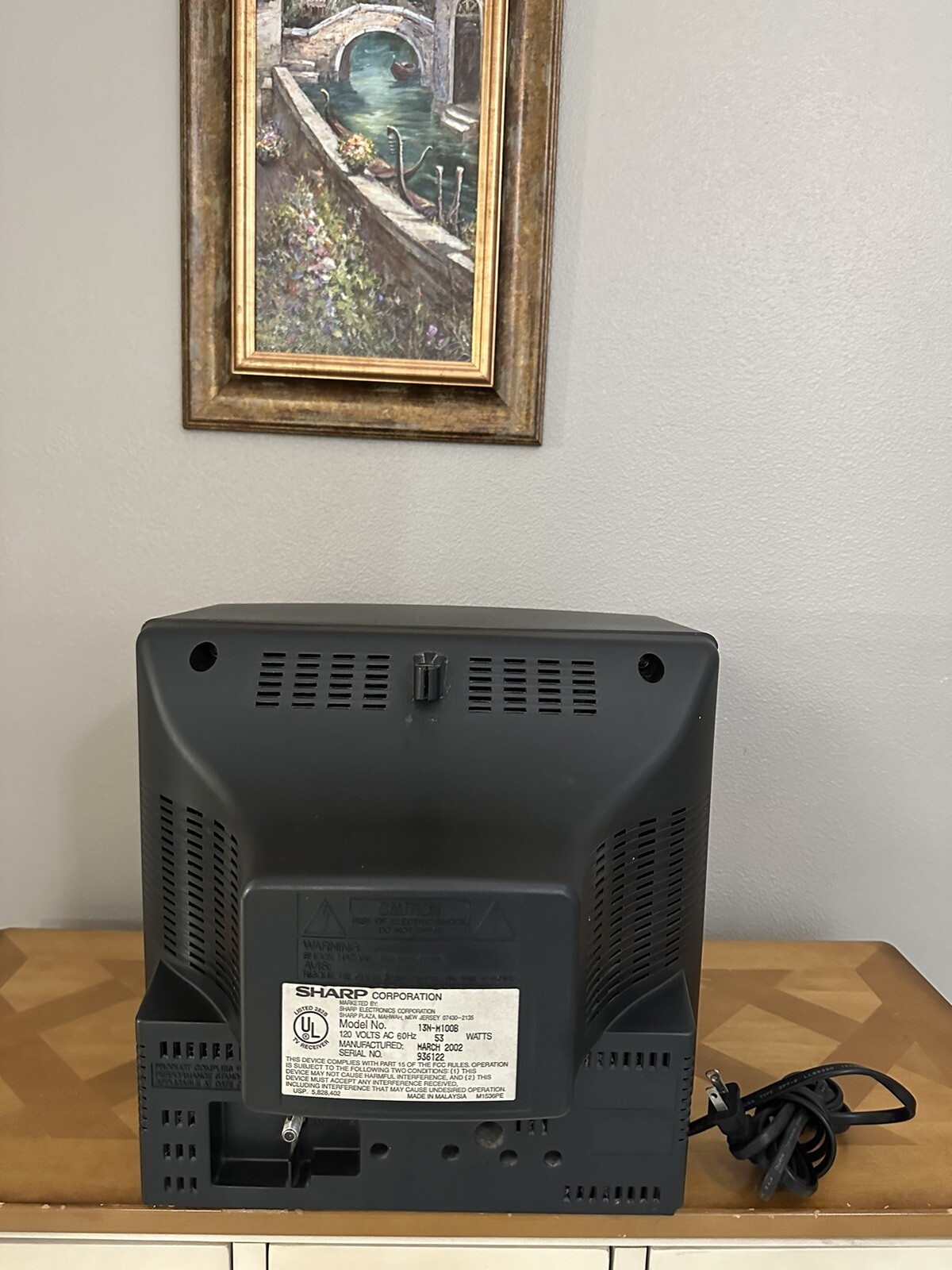 Sharp 13" CRT TV Retro Gaming Color Television 13N-M100B Tested and ...