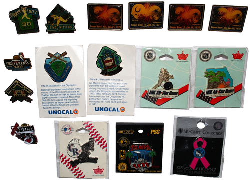 Sports Lapel Pin Lot 15 MLB, NFL, NHL, NBA, Cowboys Maverick Stars ...