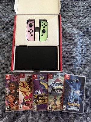 Nintendo Switch OLED Console 64GB LOT Pokemon - 5 games! | eBay