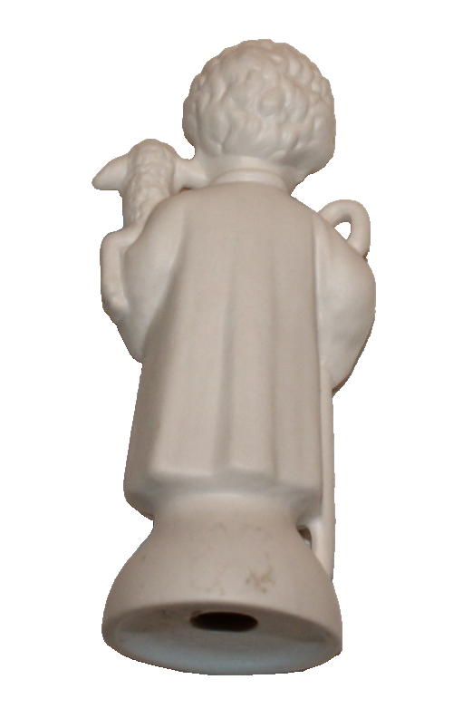 vintage Goebel HJ32 white bisque nativity shepherd w/ lamb TMK-3 W ...