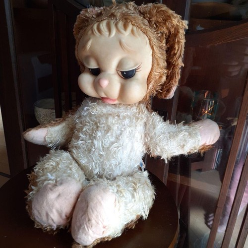 Rushton Rubber Face Doll 1950s Rabbit bunny Vintage Antique RARE USED ...