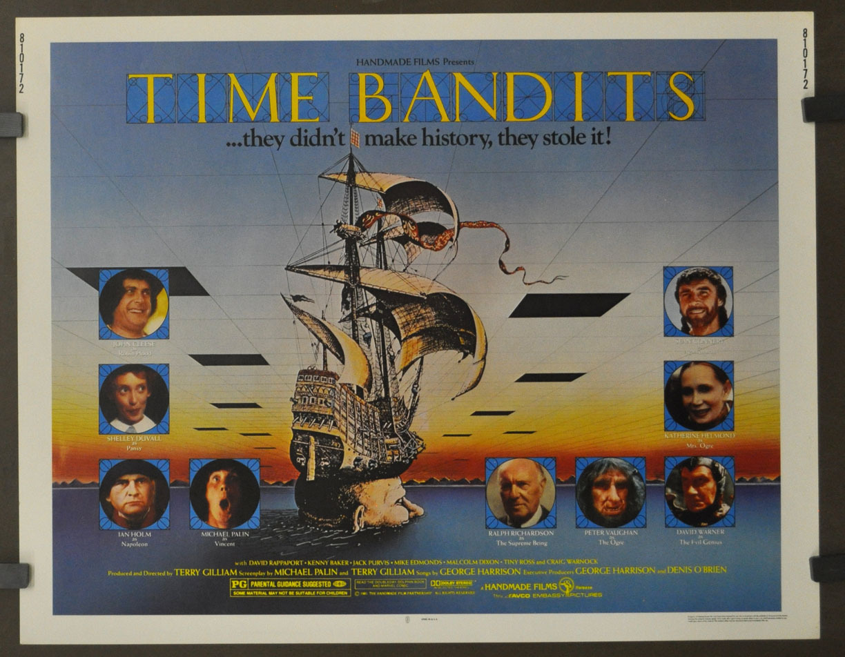 Time Bandits 1981 ORIG 22X28 MOVIE POSTER SEAN CONNERY SHELLEY DUVAL ...