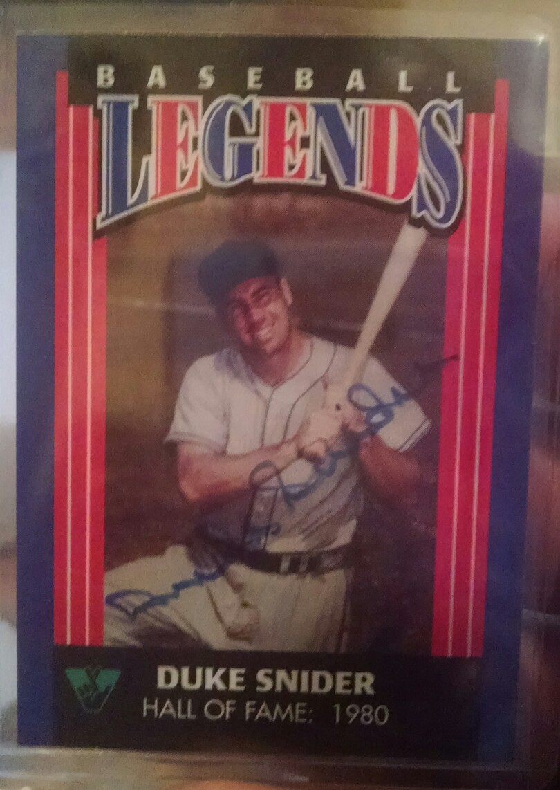 1994 Virginia Lottery Autographed Duke Snider Baseball Legends Card ...