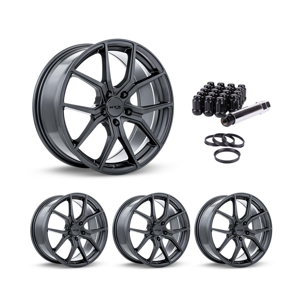 Wheel Rims Set with Black Lug Nuts Kit for 04-14 Acura TSX P878031 18 ...