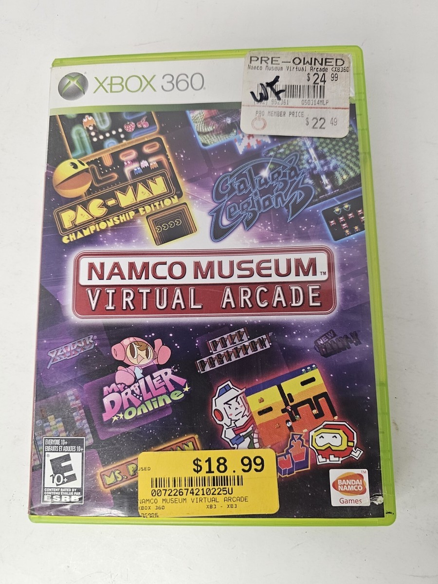 Namco Museum Virtual Arcade 2008 Xbox 360 Box Cover Art