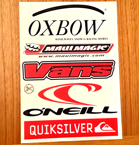 5 autocollant sticker adesivo vitre QUIKSILVER VANS ONEILL OXBOW MAUI ...