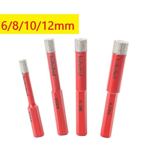 Dry Diamond Core Drill Bit 6/8/10/12mm HoleSaw Cut Marble Tile Porcelain Granite | eBay
