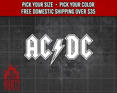 AC/DC Logo Decal for Car Band Logo Sticker for Laptop Hard Rock | eBay