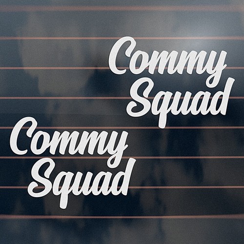 2 x COMMY SQUAD Stickers 140mm vinyl car window decal | eBay Australia